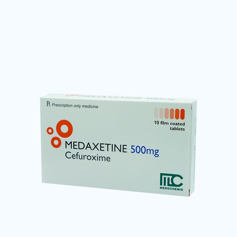 Thuốc kháng sinh Medaxetine 500mg điều trị nhiễm khuẩn (1 vỉ x 10 viên)