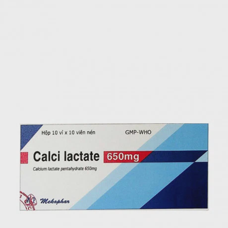Viên nén Calci lactate 650 Mekophar bổ sung calci, điều trị tình trạng ...