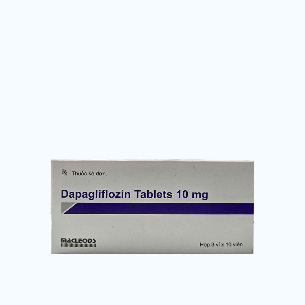 Dapagliflozin Tablet 10mg Macleods (Hop 3 vi x 10 vien)