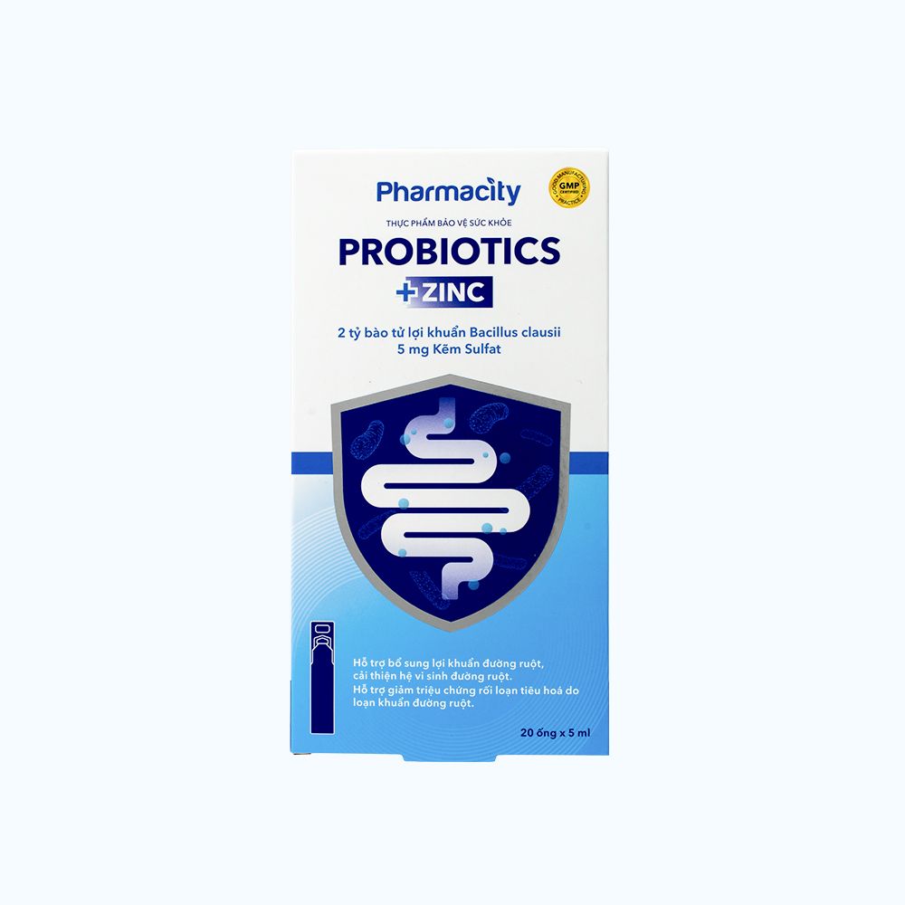Thực phẩm Probiotics + Zinc bổ sung lợi khuẩn đường ruột (20 ống x 5ml)