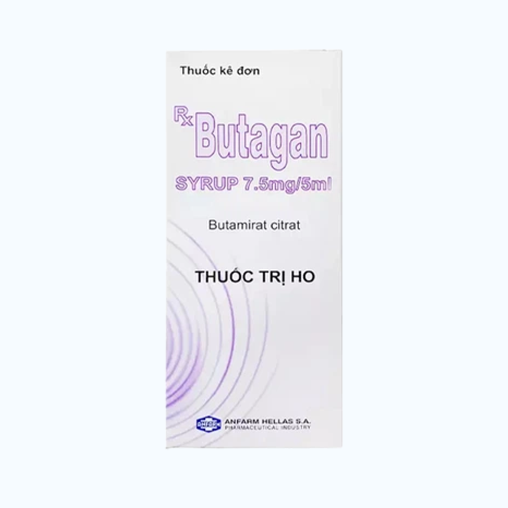 Siro Butagan syrup 7.5mg/5ml Anfarm làm dịu các triệu chứng ho (hộp 200ml)