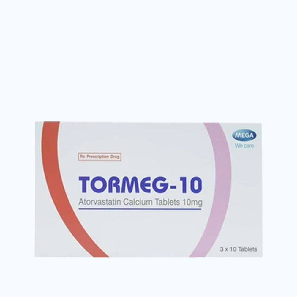 Tormeg-10 MEGA (Hộp 3 vỉ x 10 viên)