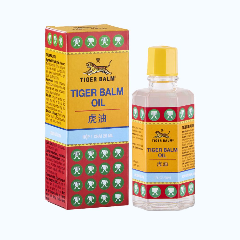 Dầu xoa Tiger Balm Oil 28ml đau đầu, đau nhức toàn thân, bong gân (chai ...