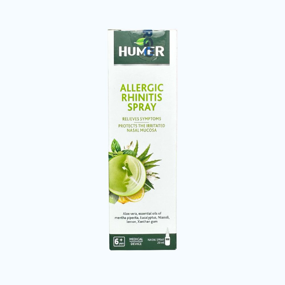 Dung dịch xịt mũi HUMER ALLERGIC RHINITIS hỗ trợ giảm viêm mũi dị ứng 20ml