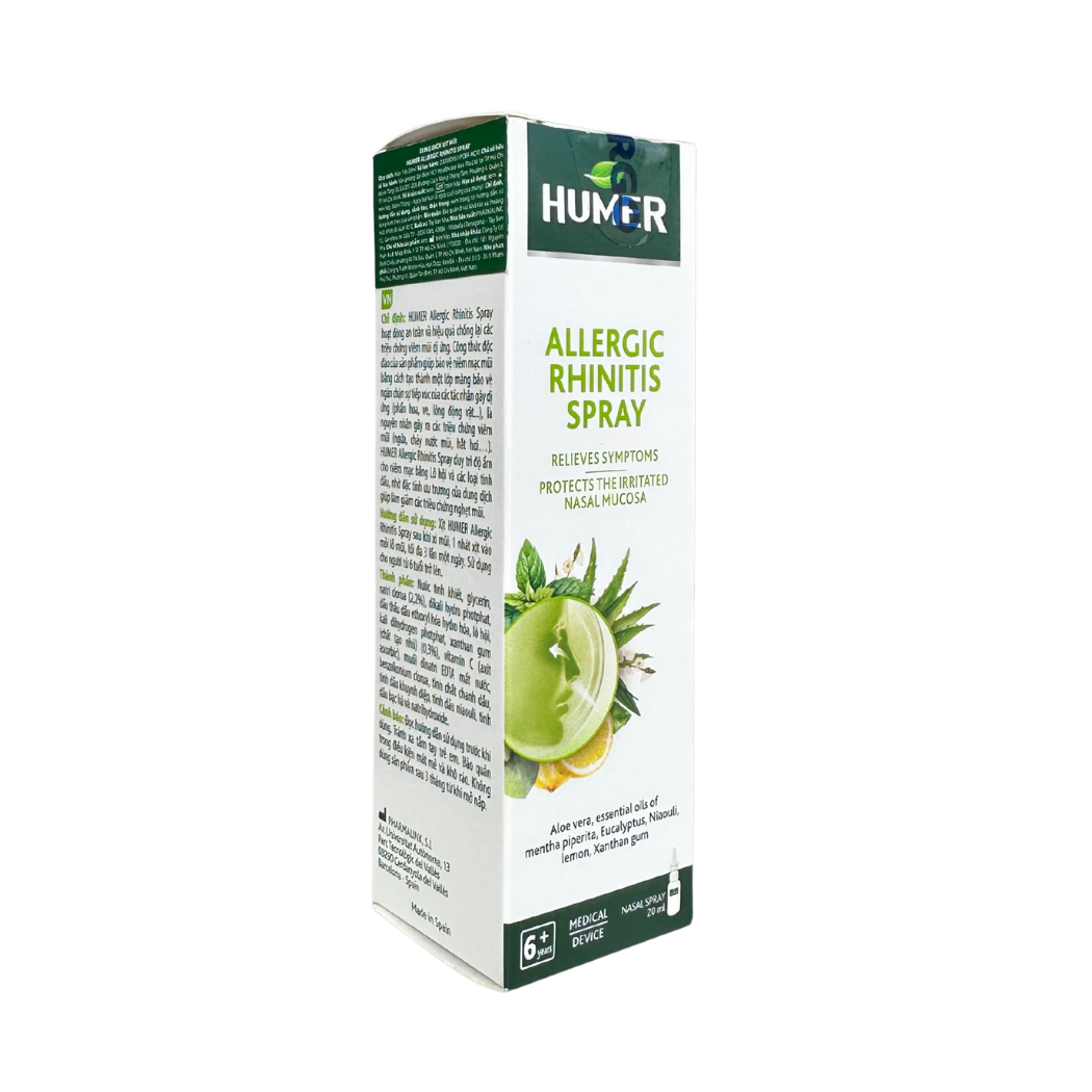 Dung dịch xịt mũi HUMER ALLERGIC RHINITIS hỗ trợ giảm viêm mũi dị ứng 20ml