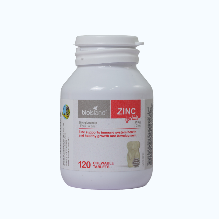Viên uống Bioisland Zinc For Kids Bổ Sung Kẽm Cho Trẻ (Hộp 120 viên)