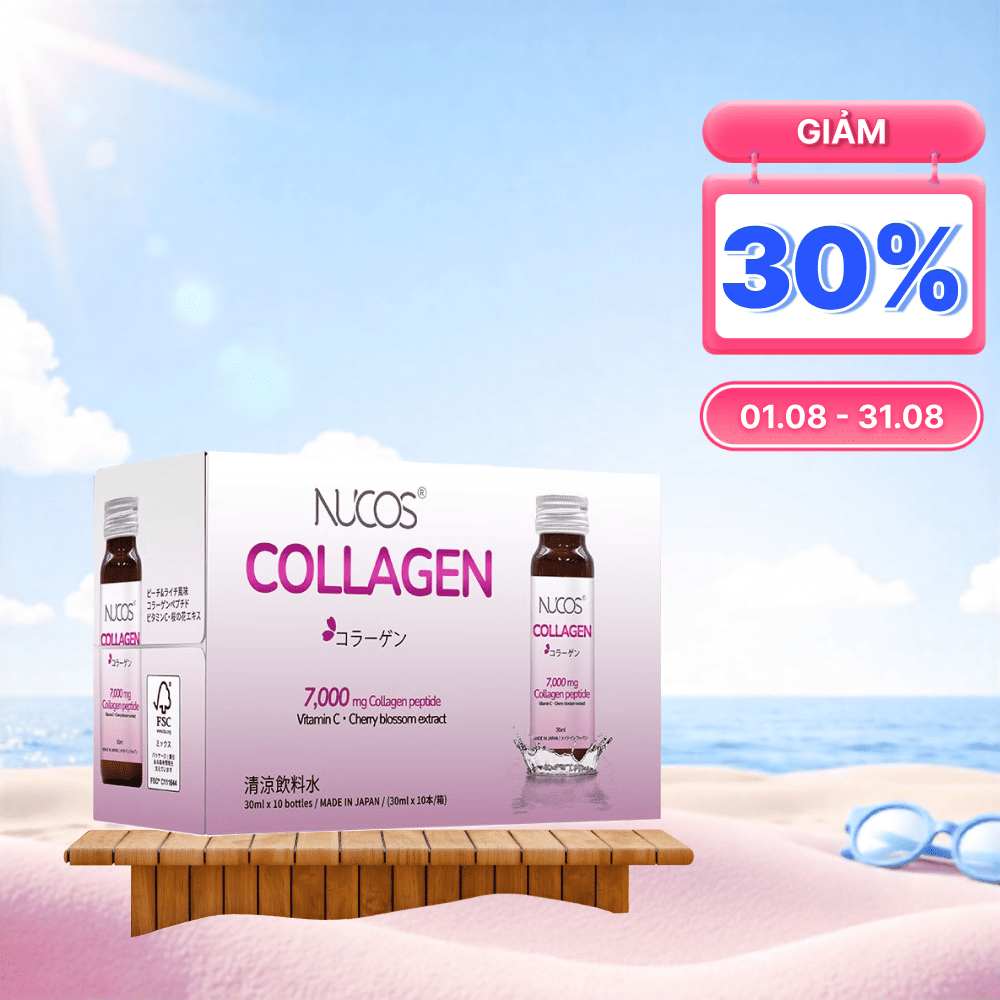 Nước uống NUCOS Collagen 7000mg & 170mg C hỗ trợ chống lão hóa, đẹp da ...