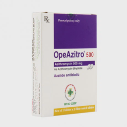 Viên nang cứng Opeazitro 500mg OPV điều trị nhiễm khuẩn (1 vỉ x 3 viên)