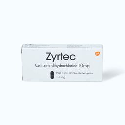 Viên nén Zyrtec 10mg điều trị triệu chứng viêm mũi dị ứng, mày đay (1 ...