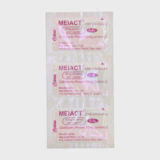 Thuốc bột Meiact 50mg kháng sinh điều trị nhiễm khuẩn (hộp 21 gói)
