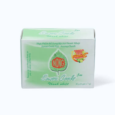 Bột sủi thanh nhiệt Sensa Cools bổ sung vitamin C (Hộp 6 gói x 7g)