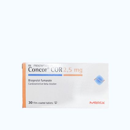 Concor COR 2.5mg: Trị suy tim mạn tính (3 vỉ x 10 viên)