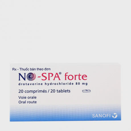 Viên nén No-Spa Forte 80mg chống co thắt cơ trơn đường tiêu hóa (2 vỉ x ...