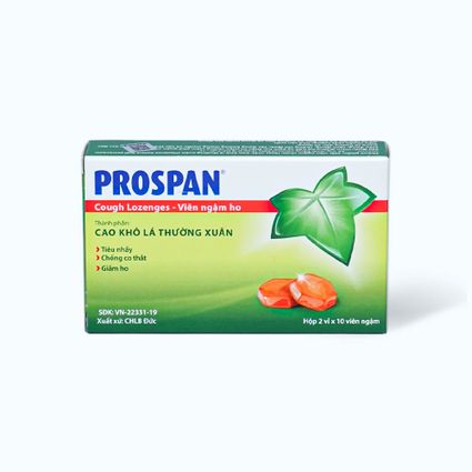 Prospan Viên Ngậm: Trị ho thảo dược (2 vỉ x 10 viên)