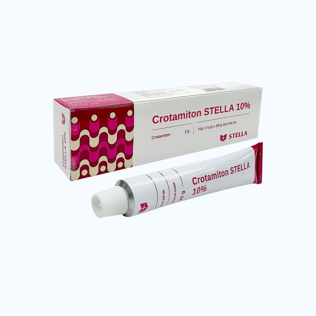 Kem bôi da Crotamiton STELLA 10% điều trị ghẻ, triệu chứng ngứa (Tuýp 20g)