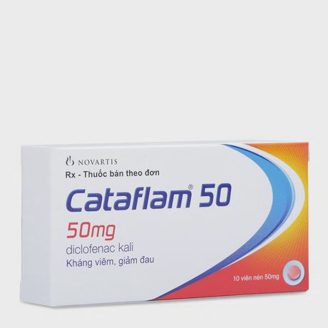 Thuốc Cataflam 50mg giảm đau, trị viêm sau chấn thương (1 vỉ x 10 viên)
