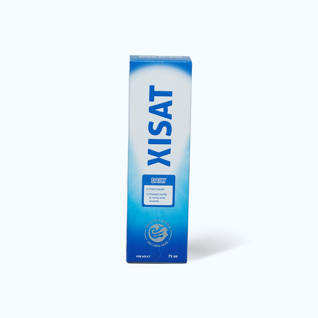 Dung dịch xịt mũi người lớn Xisat xanh giúp thông mũi (Chai 75ml)