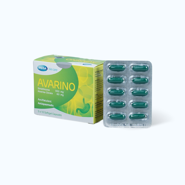 Avarino 300mg Mega Wecare điều trị rối loạn tiêu hoá (5 vỉ x 10 viên)