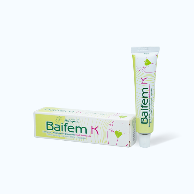 Gel HOÀNG CẦM BAIFEM K bảo vệ da dịu nhẹ (Tuýp 15g)