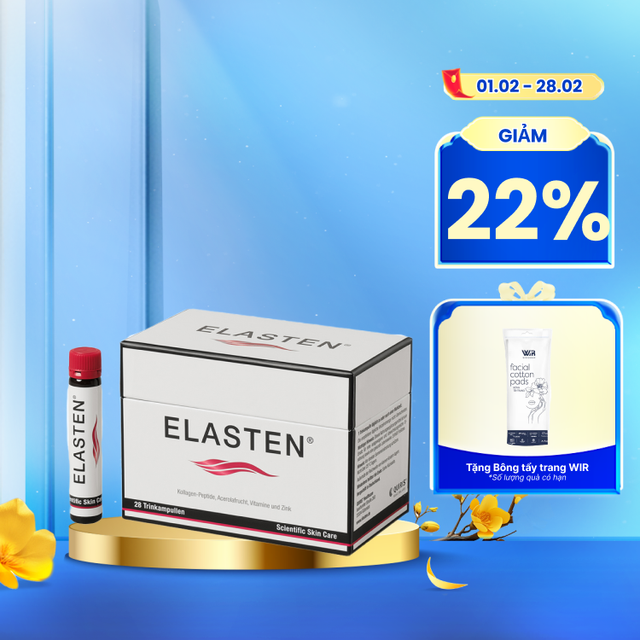 Hộp 30 ống nước uống collagen Elasten 2500mg hỗ trợ làm giảm lão hoá da ...