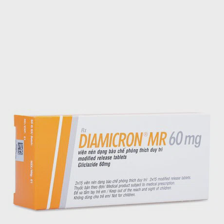 Viên giải phóng có kiểm soát Diamicron MR 60mg điều trị đái tháo đường ...