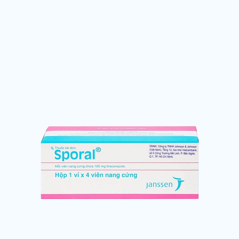 Viên nang Sporal 100mg điều trị các bệnh nhiễm nấm (1 vỉ x 4 viên)