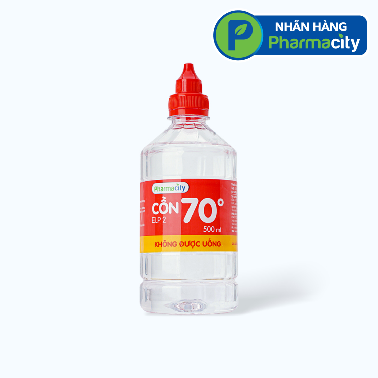 Cồn 70 độ Pharmacity sát khuẩn trang thiết bị y tế (500ml)