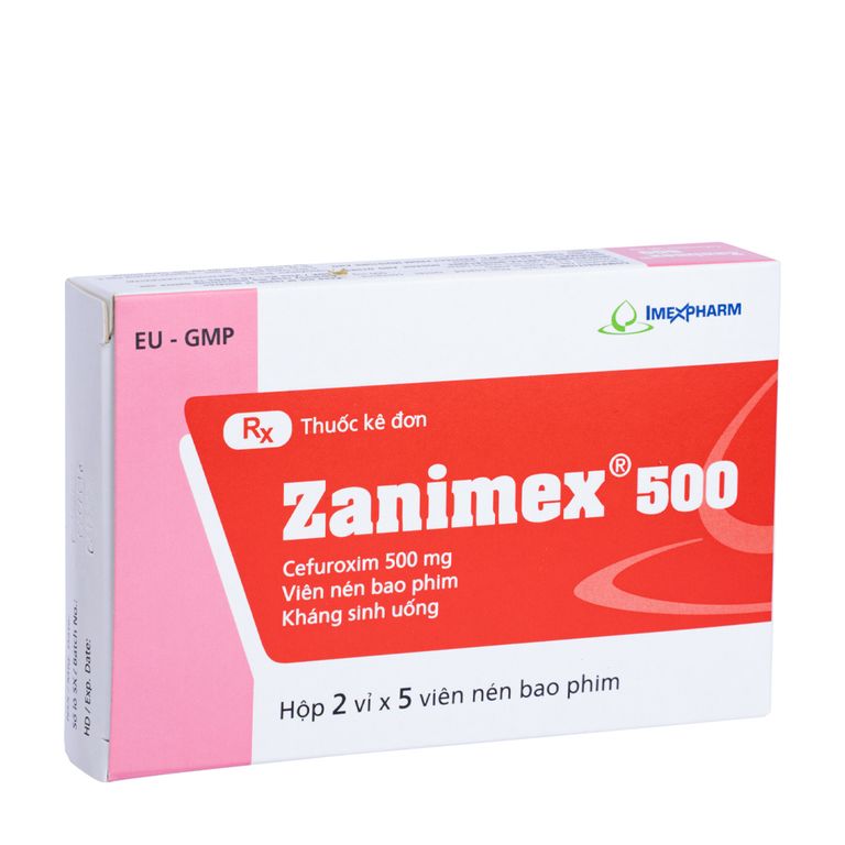 Viên nén Zanimex 500mg kháng sinh điều trị nhiễm khuẩn (2 vỉ x 5 viên)