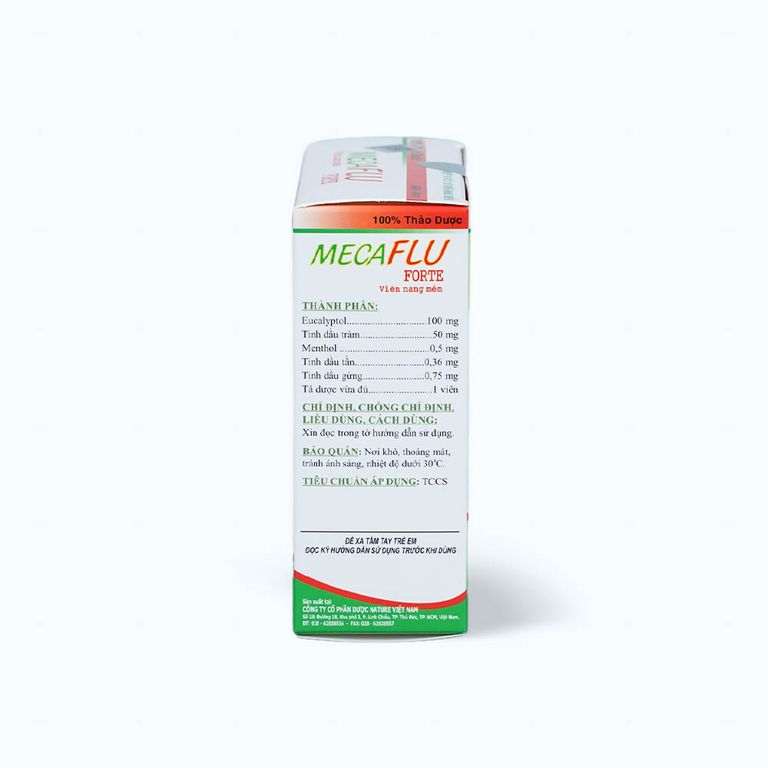 Viên nang Mecaflu Forte hỗ trợ sát trùng đường hô hấp (10 vỉ x 10 viên)