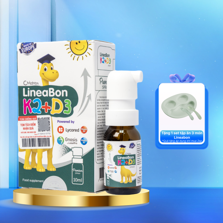Chai xịt Lineabon D3 + K2 Spray hỗ trợ hệ xương và răng chắc khỏe cho ...