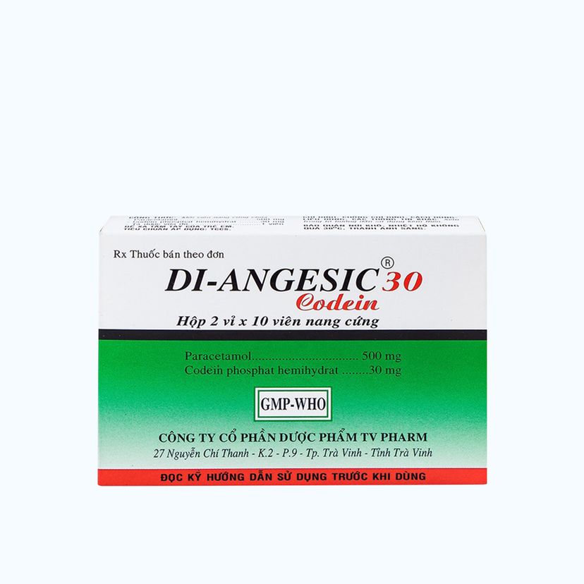 Viên nén Diangesic Codein 30mg điều trị các triệu chứng đau nhức (2 vỉ ...