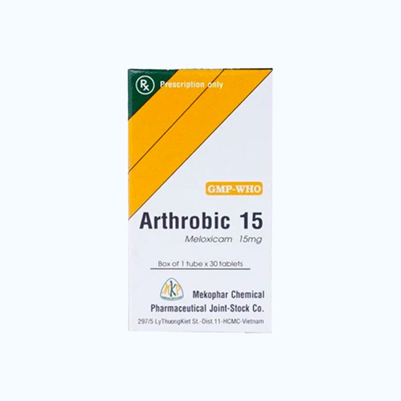 Viên nén Arthrobic 15 Mekophar điều trị viêm xương khớp, viêm khớp dạng ...