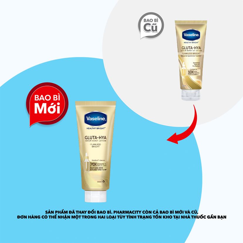 Sữa dưỡng thể ban ngày Vaseline Flawless Bright (Túyp 300ml)