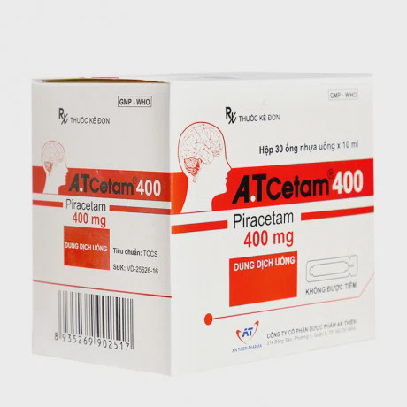 Dung dịch uống A.T Cetam 400mg điều trị chóng mặt, thiếu máu não, rung ...