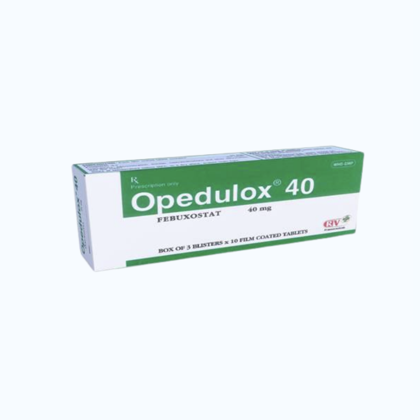 Thuốc Opedulox 40mg OPV điều trị tăng acid uric mạn tính (3 vỉ x 10 viên)
