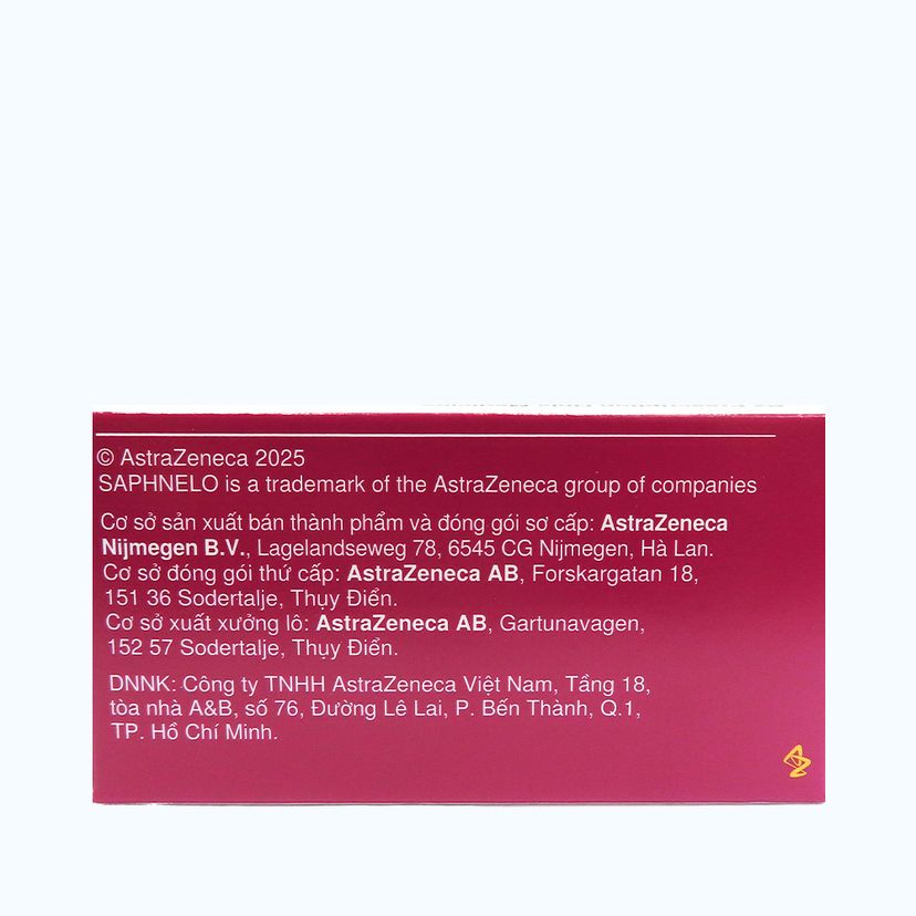 Saphnelo 300mg/2ml 1's Inf điều trị lupus ban đỏ hệ thống (Hộp 1 Lọ)