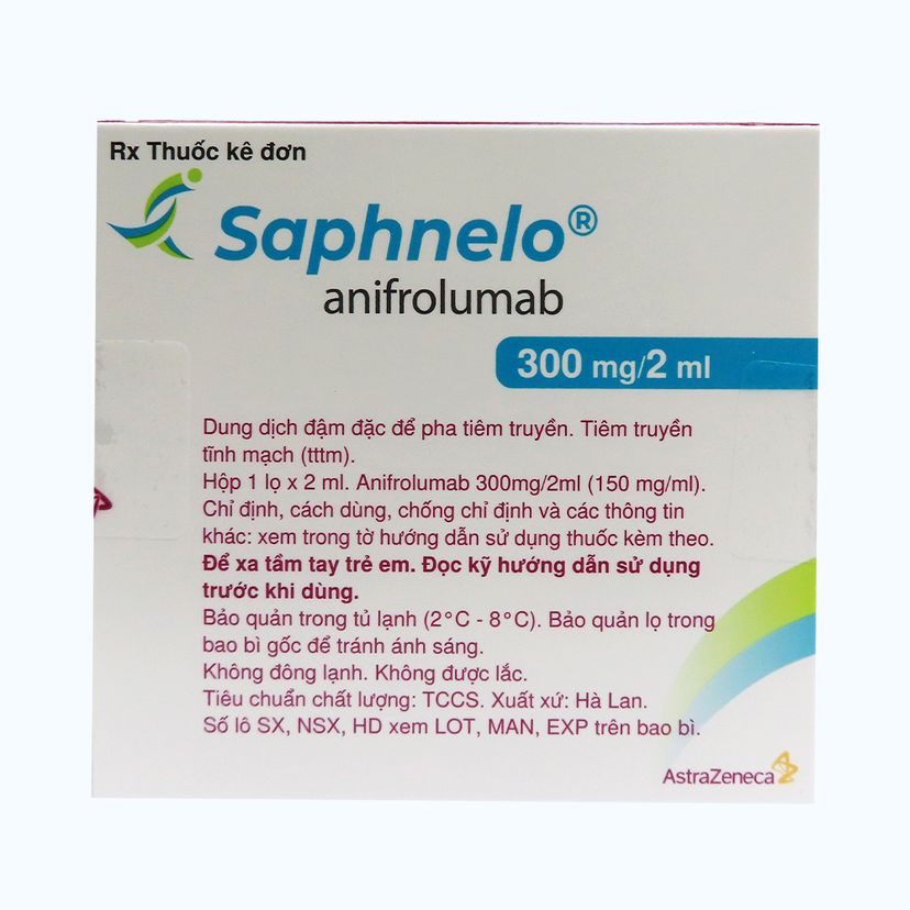 Saphnelo 300mg/2ml 1's Inf điều trị lupus ban đỏ hệ thống (Hộp 1 Lọ)
