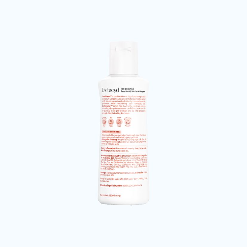 Dung Dịch Vệ Sinh Phụ Nữ Lactacyd Pro Sensitive (150ml)