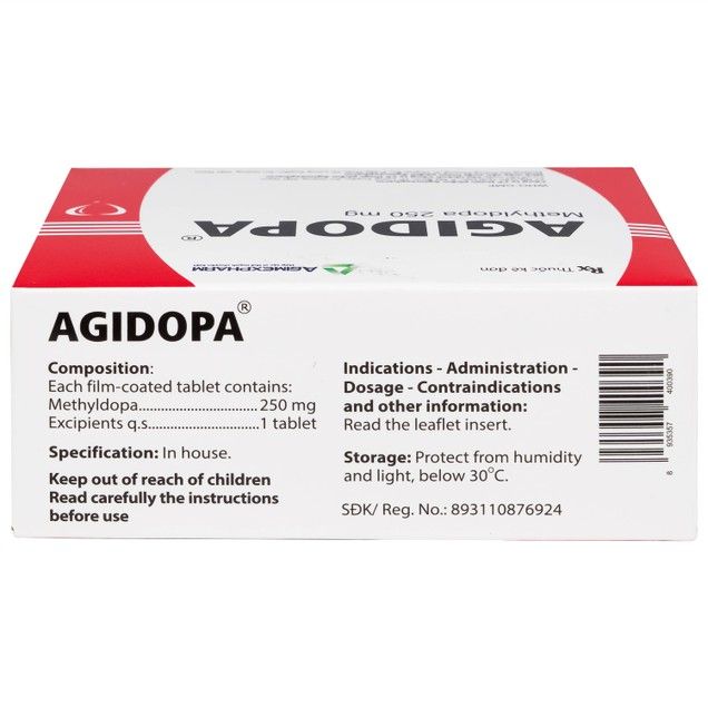 Agidopa 250mg (10 Vỉ x 10 Viên)